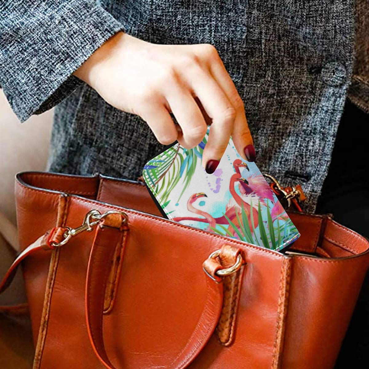 MOYYO RFID Credit Card Holder Case Vintage Sea Turtle Leather Printed Zipper Card Case Wallet for Women Girls
