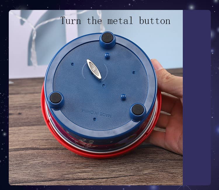 BUAOQIMO Music Box Astronaut Rotating Planet Exploration Music Box Birthday Gift for Children's Toy
