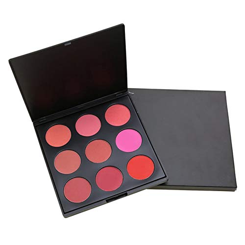 Blusher Palette, Vodisa 9 Color Natural Make Up Blushing Set Face Sheer Matte Mineral Blush Kit, Cheek Base Foundation Pressed Powder Pallet Professional Facial Beauty Cosmetic Makeup Blush (1)