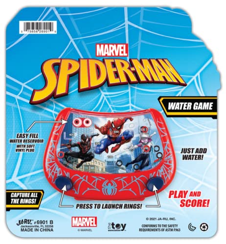 Marvel Classic Handheld Water Game (1 Unit Spiderman) Superhero Spiderman Style. Water Ring Arcade Toy Just Add Water. Stress Relief Fidget Toy for Kids and Adults. Game Toy. B-6901-1