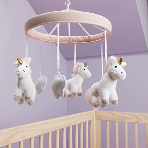 Sammy & Lou Unicorn Baby Crib Mobile with Music, Crib Mobile Arm Fits Standard Crib Rail