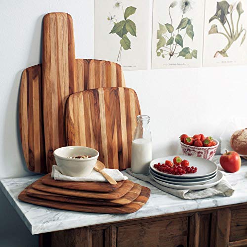 TeakHaus Square Edge Grain Cutting Board w/Rounded Edge (Large) | 16" x 16" x 0.55"