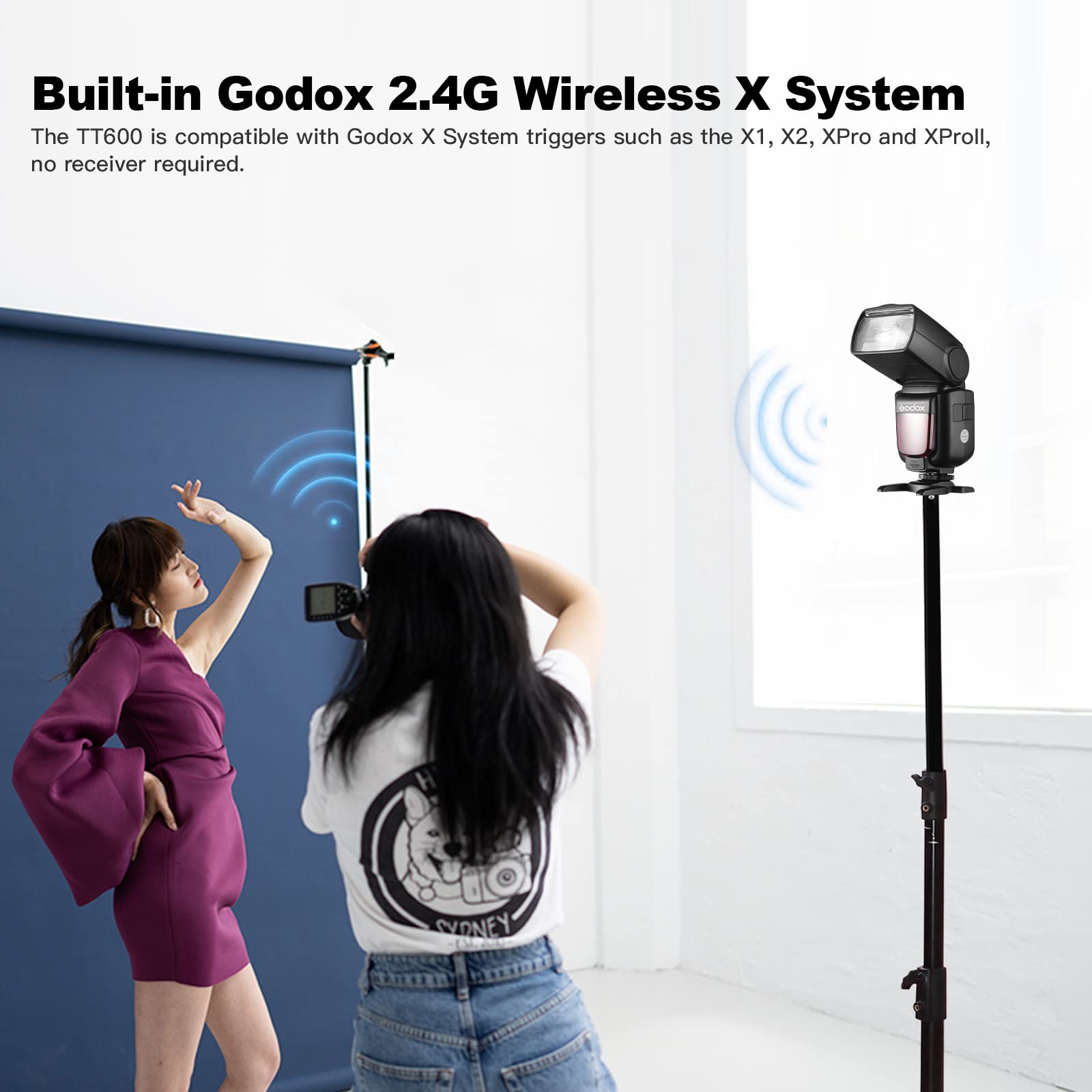 Godox TT600 GN60 2.4G 1/8000s Camera Flash Speedlite, 230 Full Power Flashes, 0.1-2.6s Recycle Time, Compatible for Canon, Nikon, Pentax, Olympus and Other DSLR Cameras with Standard Hotshoe & Filte