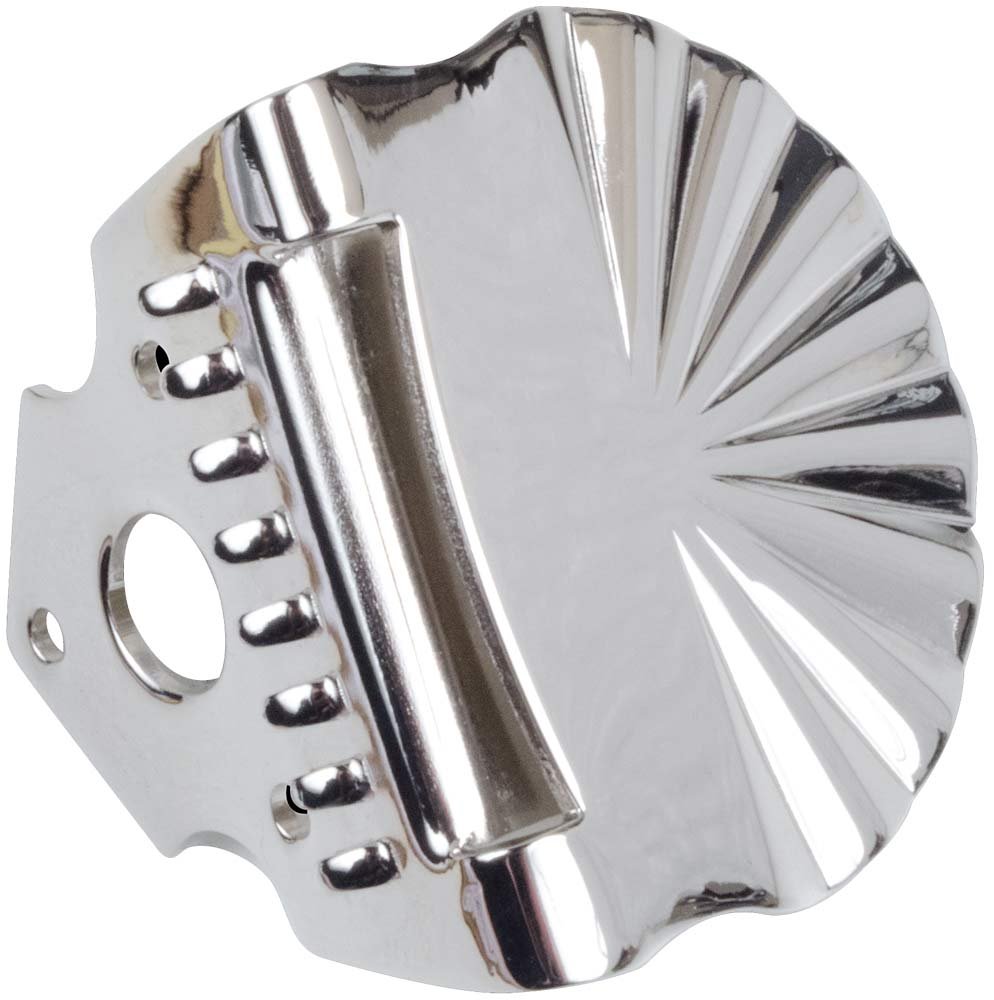 Golden Gate M-134 Vintage Scalloped Tailpiece - Nickel,brown