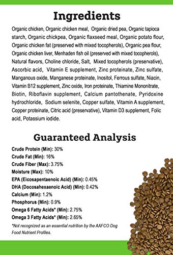 Tender & True Organic Chicken & Liver Recipe Dog Food, 11 lb