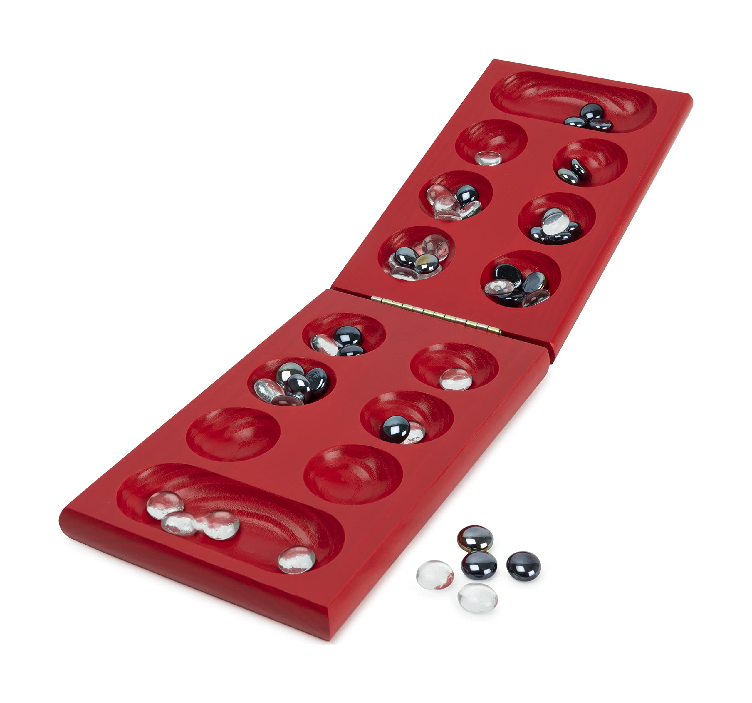 FAO Schwarz Mancala Game with Folding Wood Board, Strategy Game, for Adults and Kids Ages 6 and up