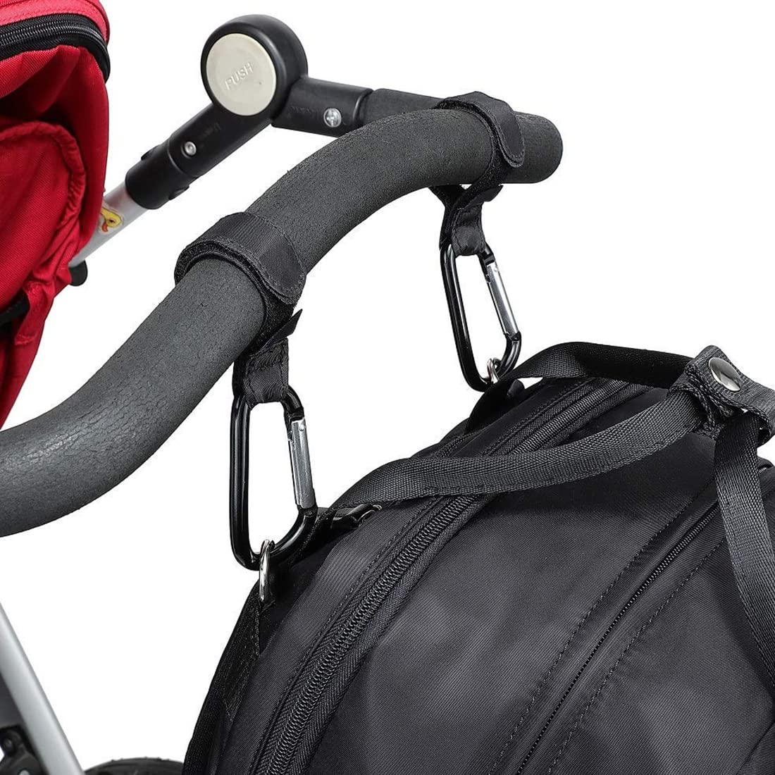 Dikaslon Diaper Bag Tote with 2 Pack Stroller Hooks, Pacifier Case and Changing Pad, Large Travel Diaper Tote for Mom and Dad, Multifunction Baby Bag for Boys and Girls