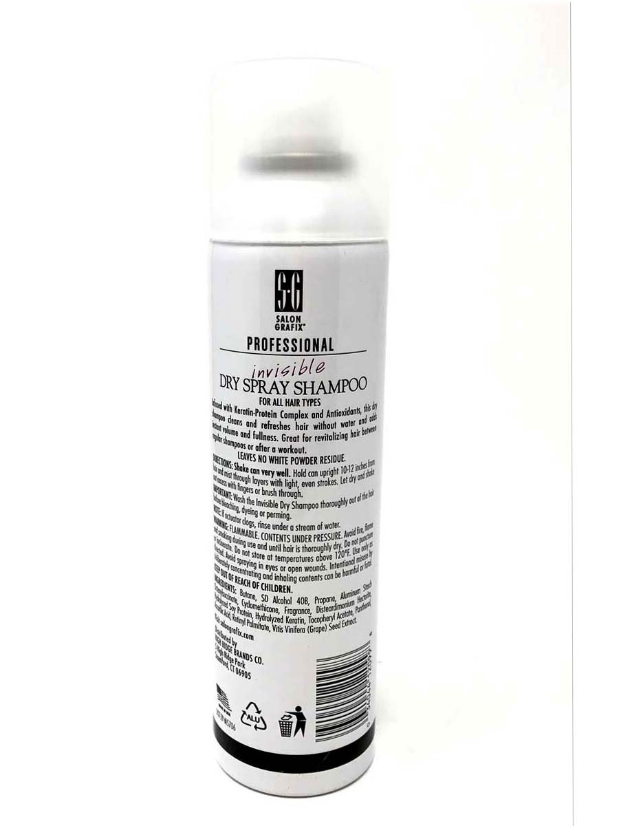 Set of 2 Salon Grafix Invisible Dry Spray Shampoo - 5.6 oz can 034044120998
