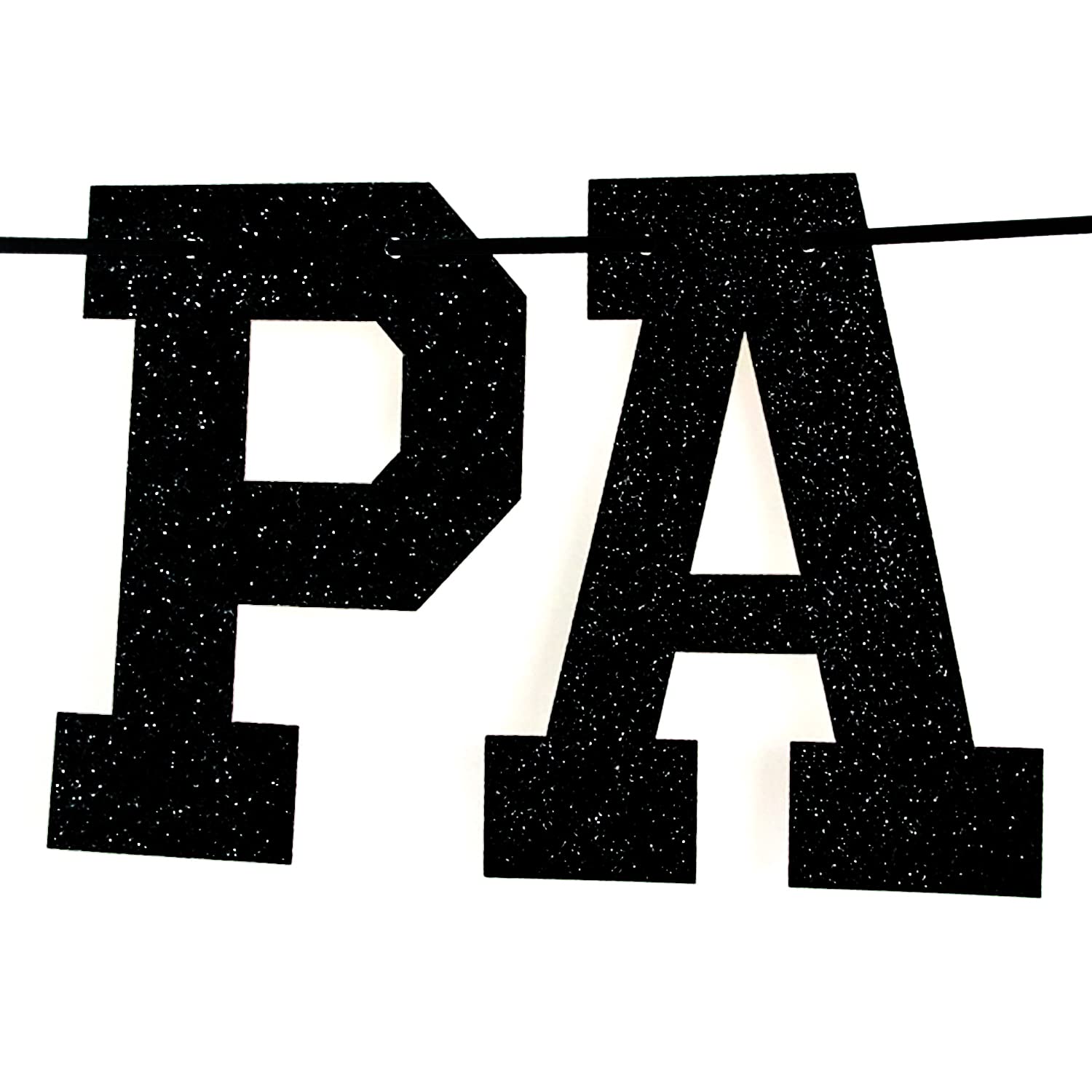 Future PA Banner - Congrats Physician Assistant Bunting Sign, Medical School/Nursing School Graduation Party Decorations Supplies, Black Glitter