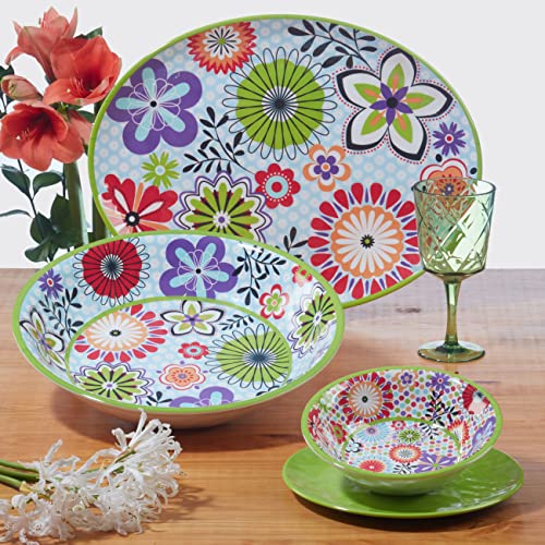 Certified International Carnaby Melamine 2 Piece Platter Set, Multicolor, Large