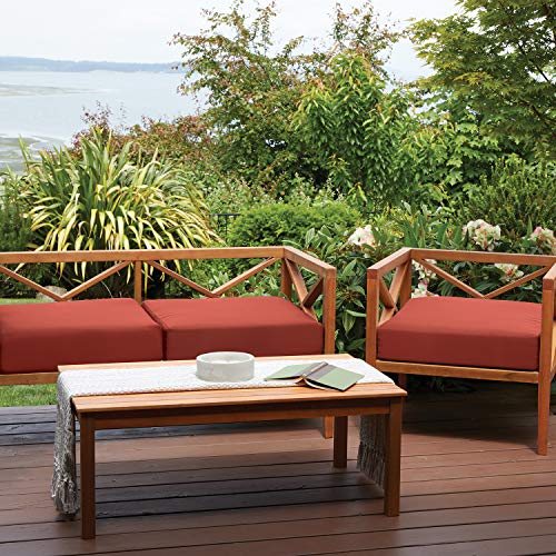 Classic Accessories Ravenna Water-Resistant 72 x 21 x 3 Inch Patio Chaise Lounge Cushion, Spice, Patio Cushion