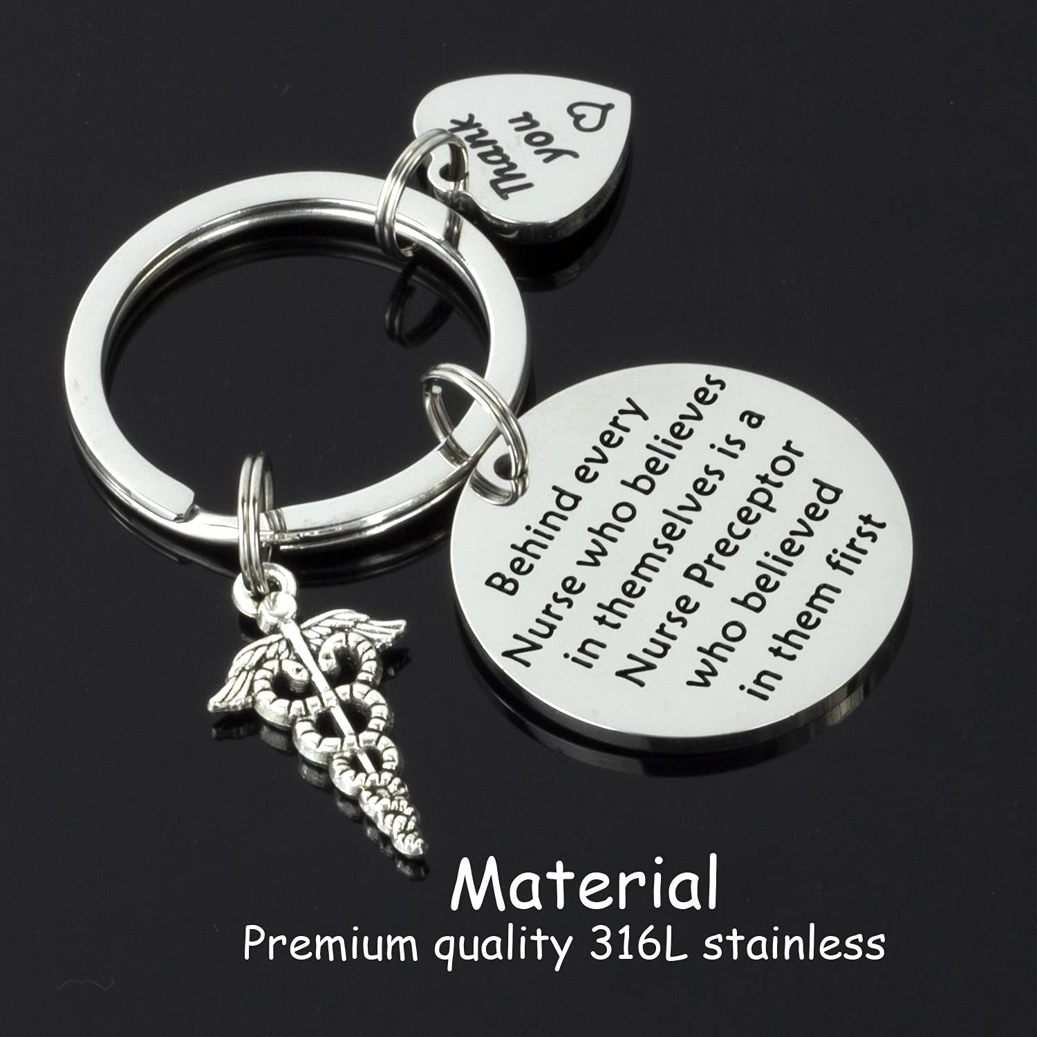 Hutimy Nurse Instructor Gift Keychains Nurse Preceptor Thank You Jewelry Nursing Instructor Appreciation Gifts Nursing Preceptor Keychain