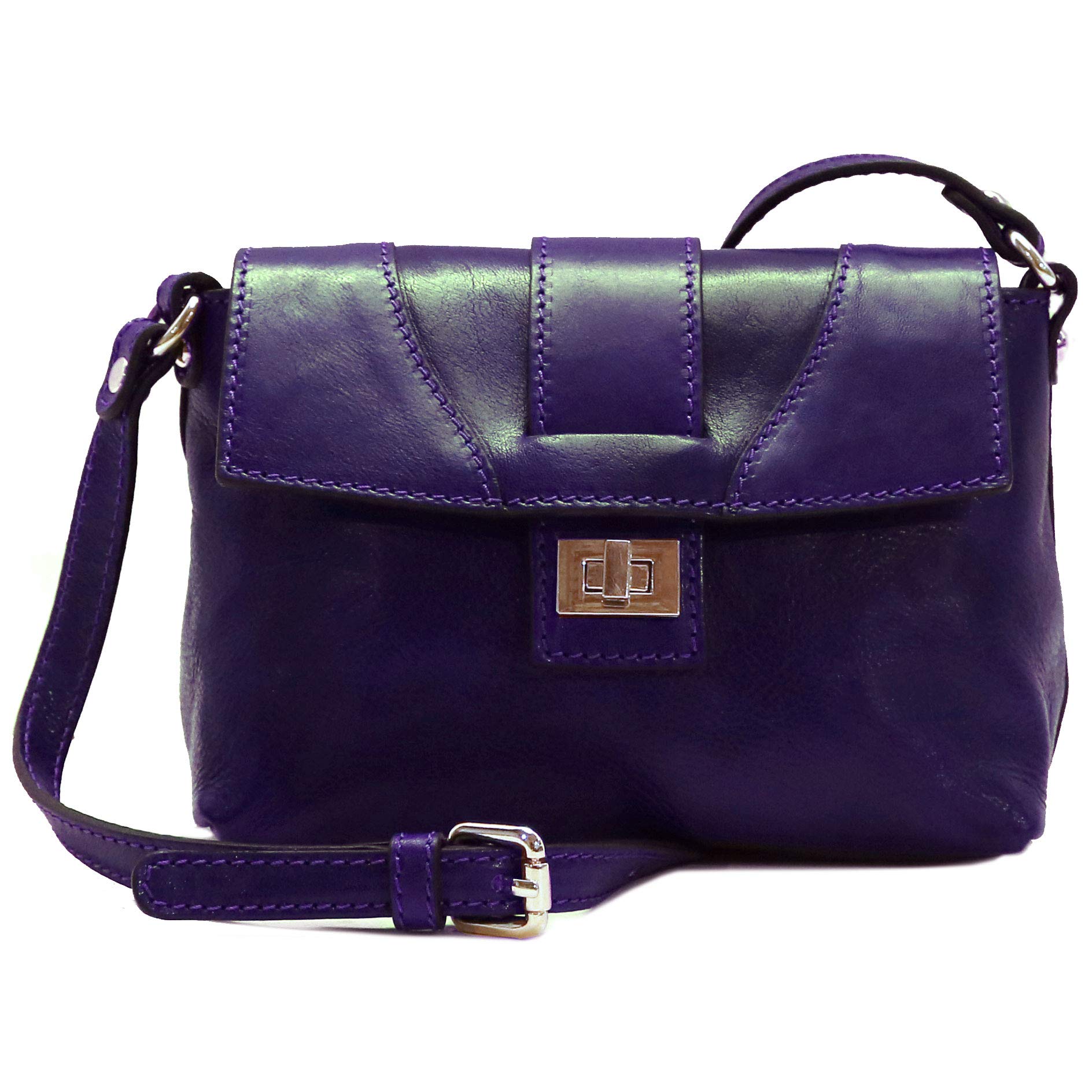 Floto Sapri Cross Body Bag in Brown Leather