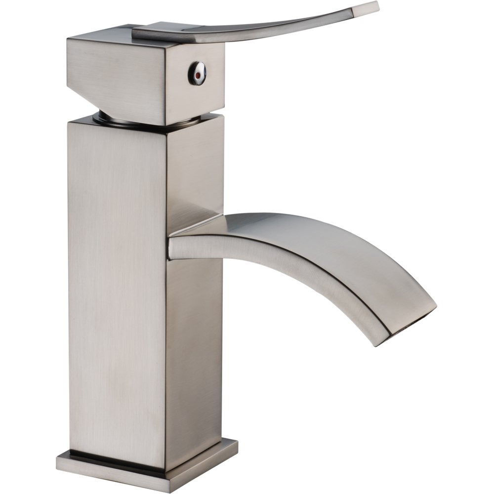 Dawn AB78 1258BN Single-Lever Square Lavatory Faucet, Brushed Nickel