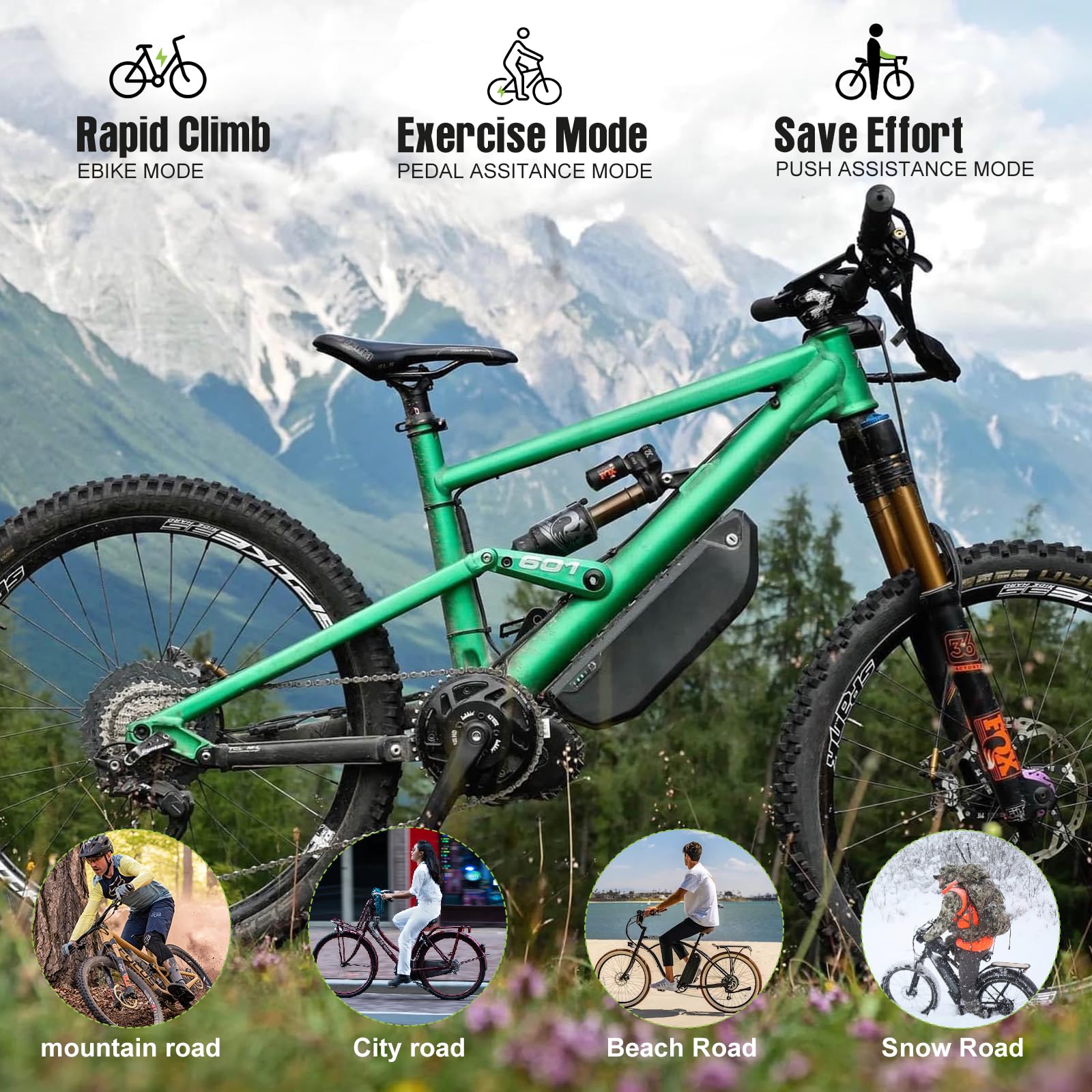BAFANG 48V 750W Mid Drive Kit BBS02B Motor Ebike Conversion Kit DIY Electric Bike Kit with Battery and Charger