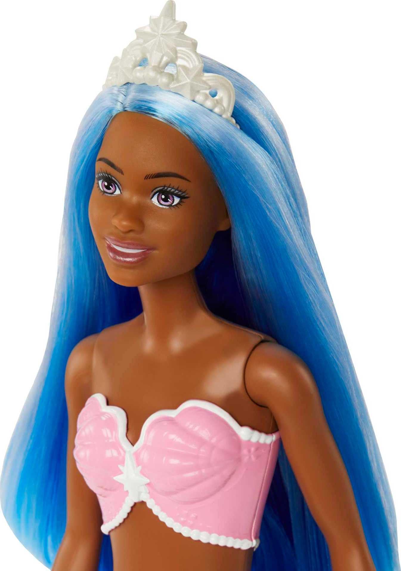 Barbie Dreamtopia Mermaid Doll with Blue Hair, Pink & Blue Ombre Tail & Headband Accessory