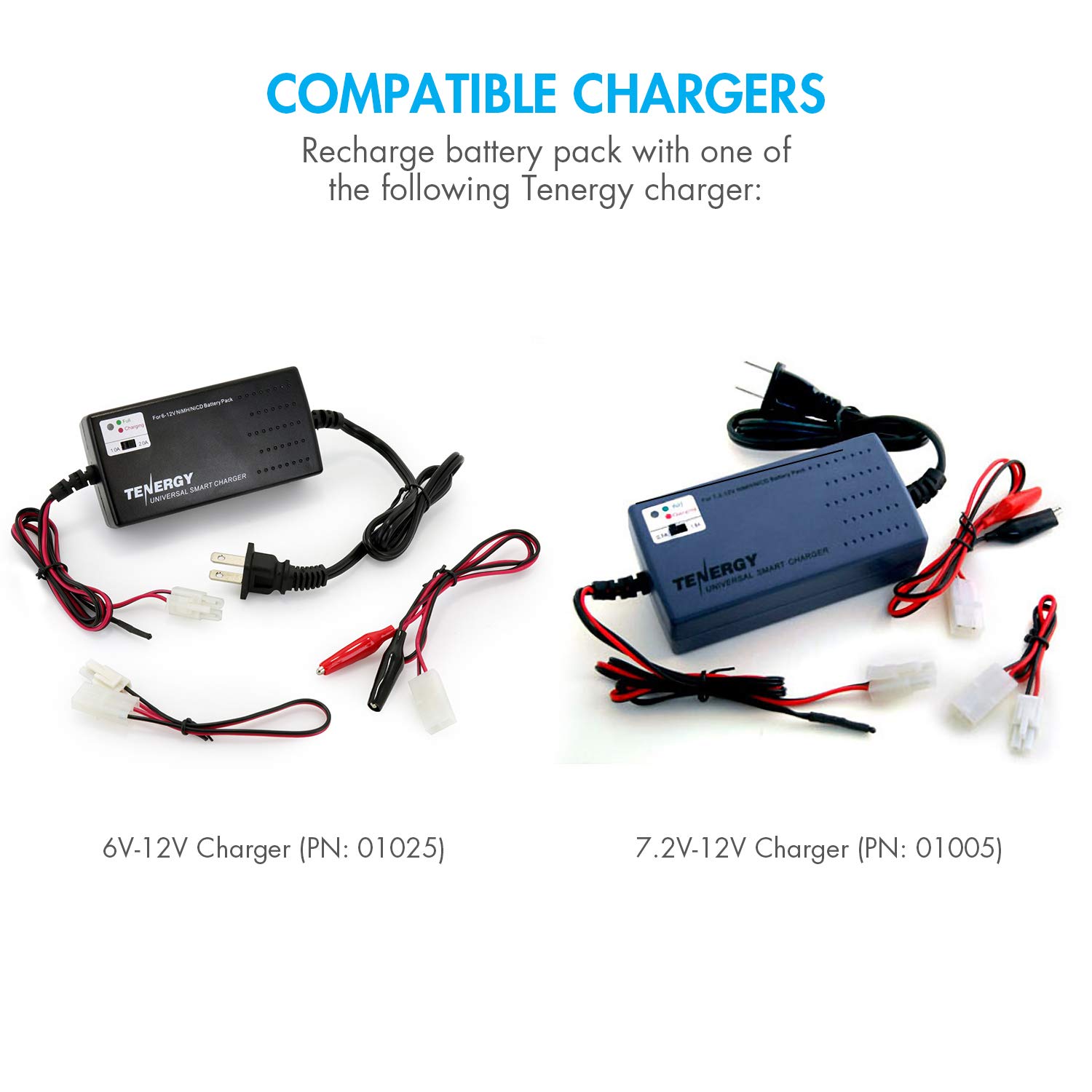 Tenergy NiMH Battery Pack 12V 2000mAh High Capacity Rechargeable Battery w/Bare Leads Replacement Battery Pack for DIY, Medical Equipments, LED Light Kit, RC Models, Portable 12V DC Devices and More