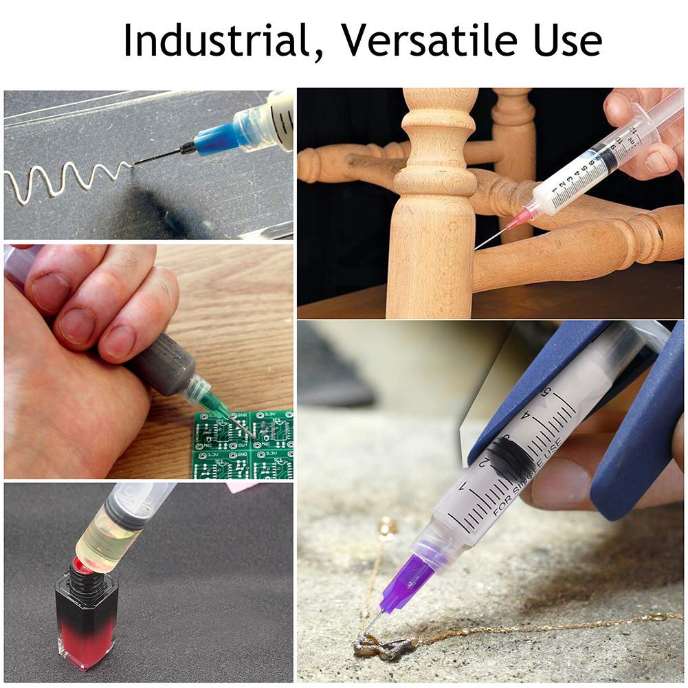 Syringe 13 Pack with needle- 30ml,10ml,5ml,3ml,1ml Syringes with Blunt Tip Needles and Storage Caps Great for Refilling and Measuring E-Liquids, E-cigs, E-juice, Wood Glue, Glues, Adhesives, Light Oil