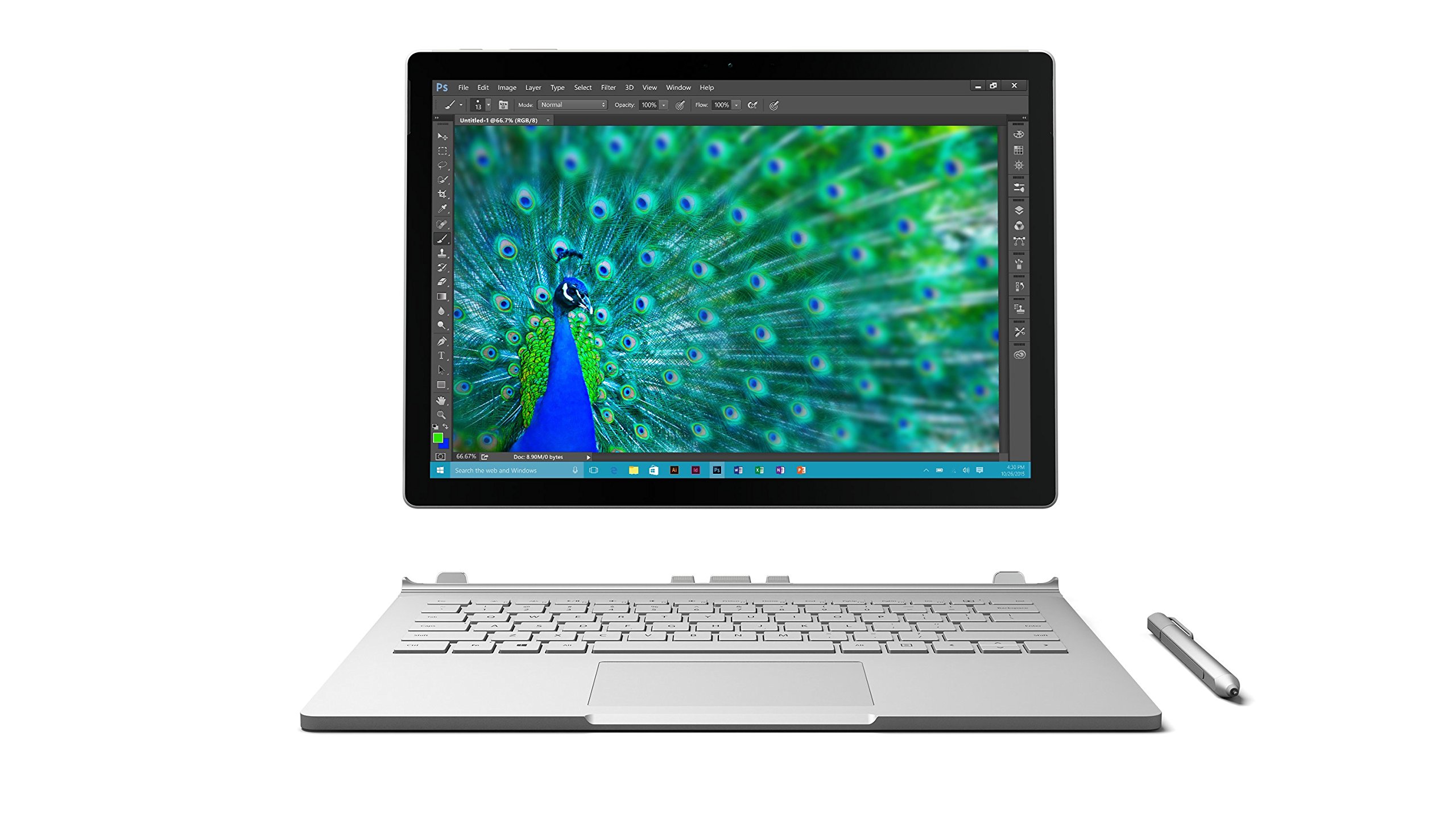 Microsoft 13.5" Touchscreen Surface Book - QWERTY UK (Intel Core i7, 8GB RAM, 256GB SSD, Windows 10 Pro) - International Version with No Warranty (Silver)