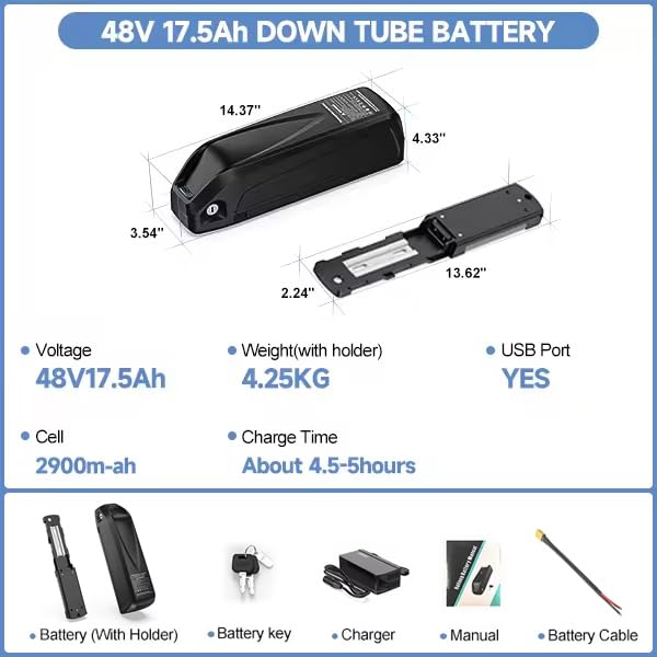 BAFANG BBS02B 48V 750W Mid Drive Electric Bike Motor Ebike Conversion Kit Mid-Mounted Engine for Mountain Bike Road Bicycle with Optional 48V 17.5Ah 18Ah and 48V 20Ah Battery