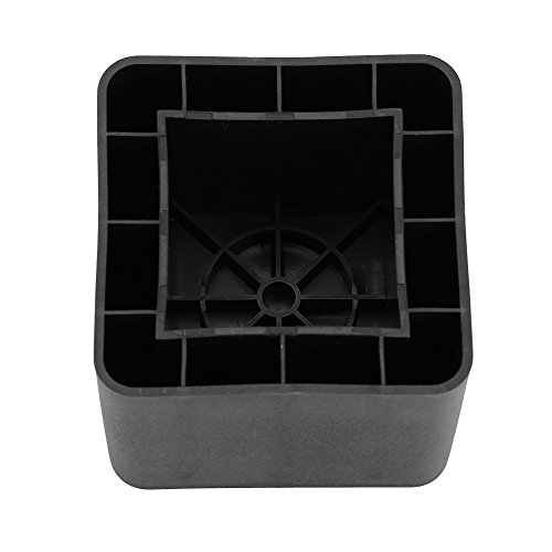 Gavigain 4pcs Set Furniture Riser Furniture Leg Risers PP Plastic Non Slip Riser for Table Desk Bed Sofa Black Color