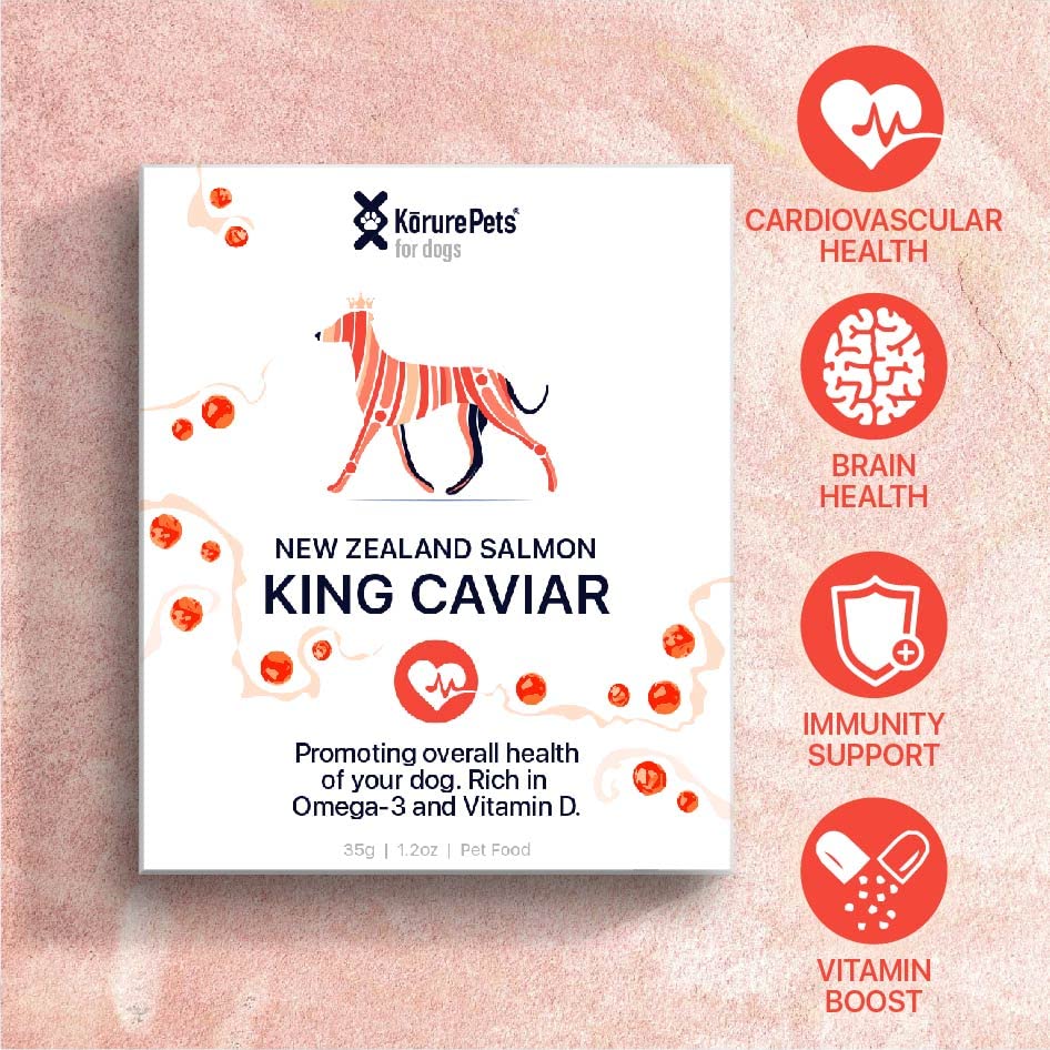 Kōrure Pets Dog King Caviar - Rich in Omega-3 Fatty Acids for Improved Heart Health, Immunity and Cognitive Function