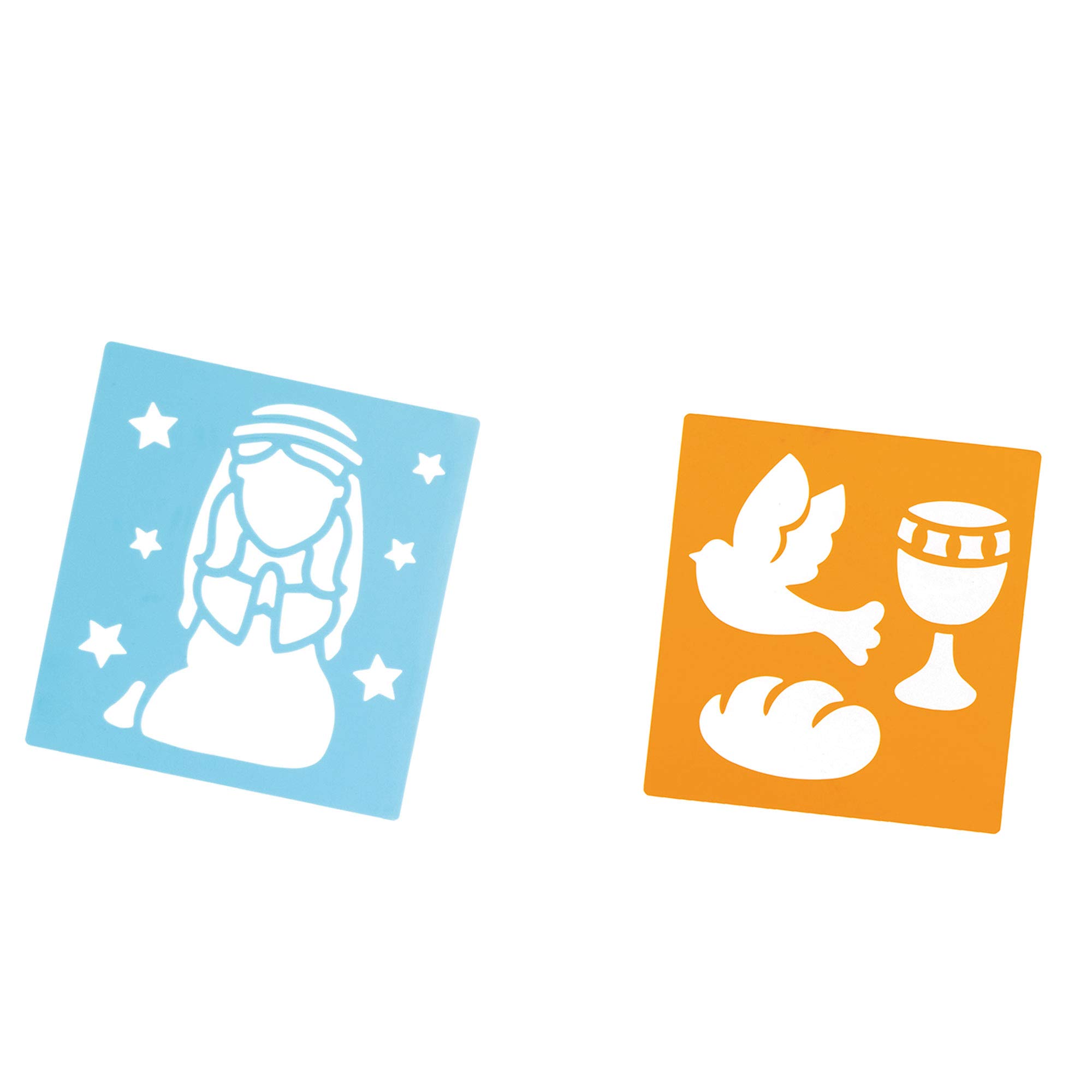 Baker Ross AT575 Holy Week Stencils - Pack of 6, Easter Creative Art and Craft Supplies for Kids to Make and Decorate
