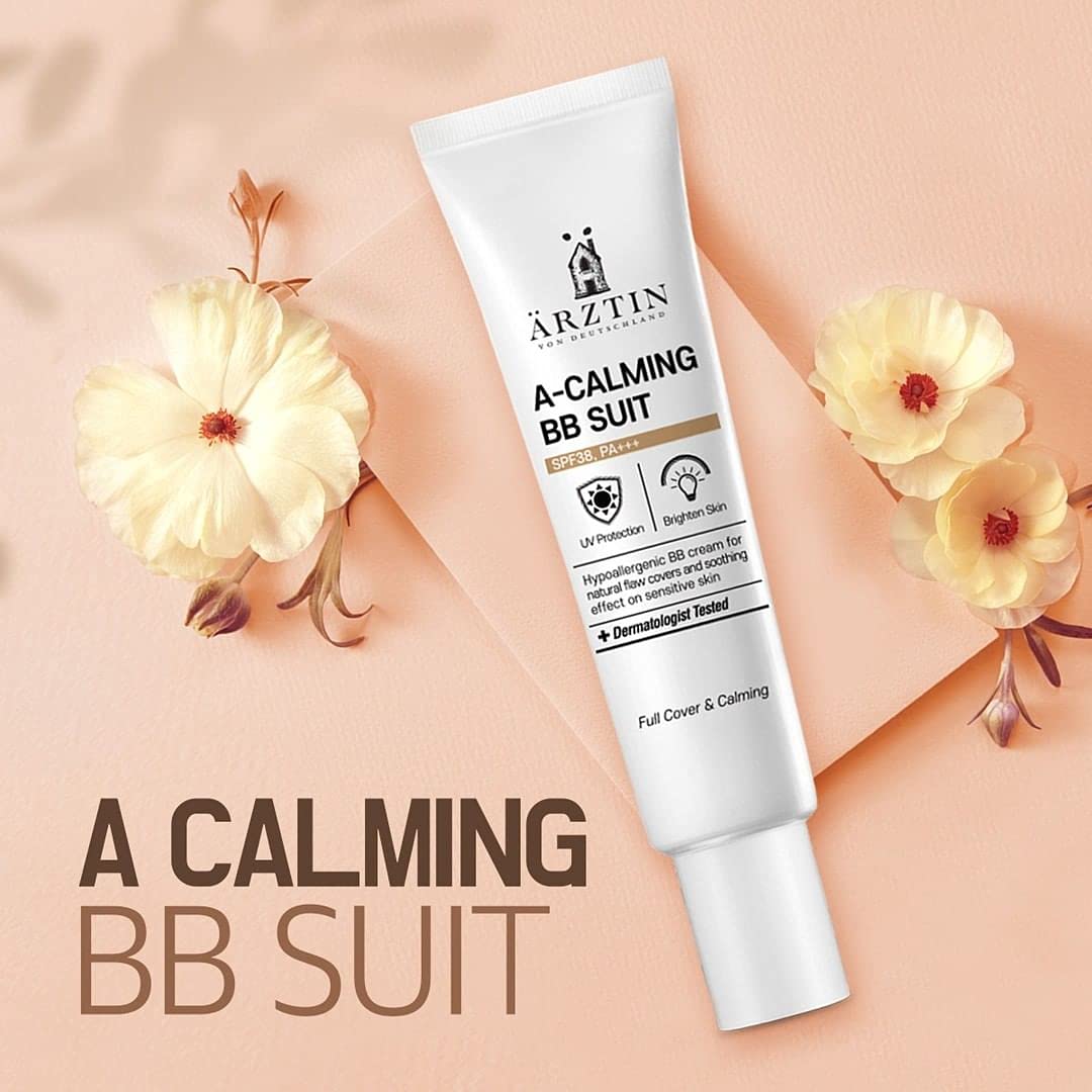 ARZTIN A-calming BB suit SPF38, PA+++, Healthy, Shiny Skintone, Skinprotection, Moisturizing BB cream, Brightening, anti-aging, Propolis, Pearl extract