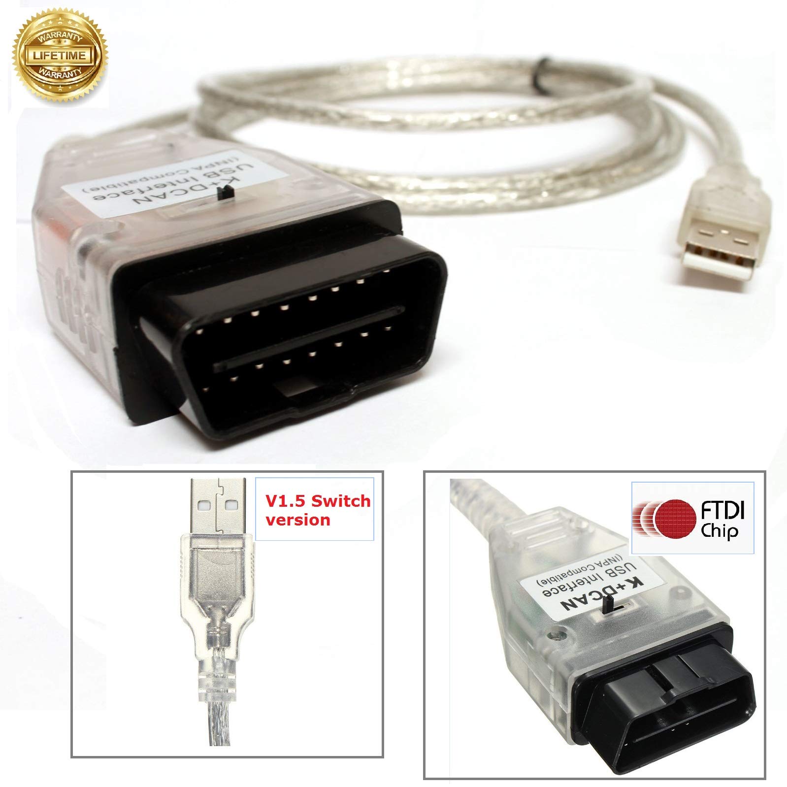 AuraTech K+ CAN Ediabas INPA Coding Cable DCAN Interface Coding Support E serials Interface for R56 E87 E93 E70