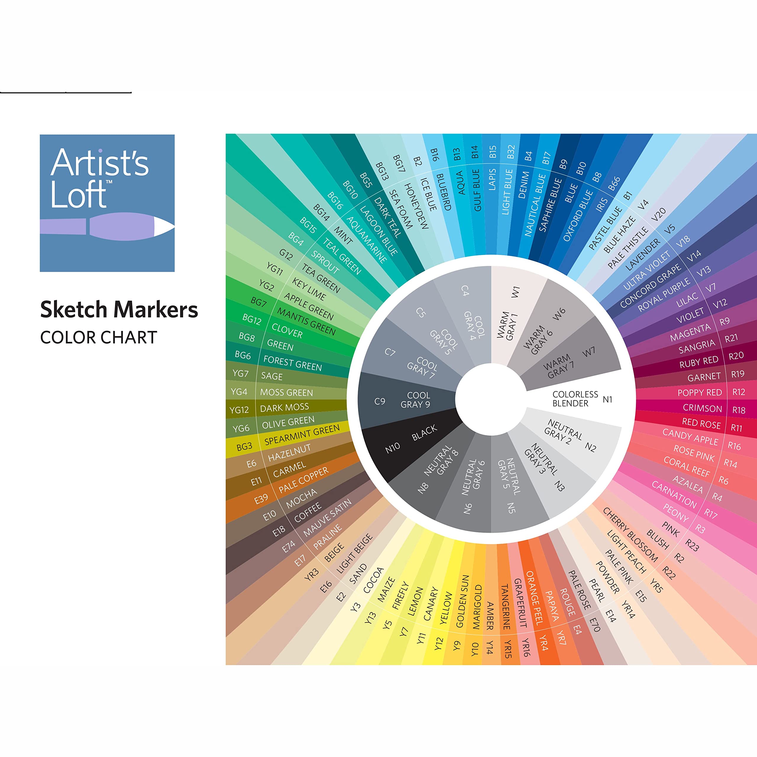 Artist's Loft Portrait Sketch Markers 6 Piece Set
