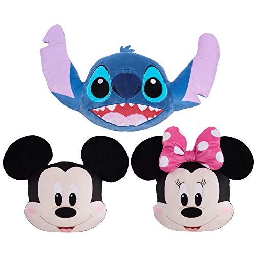 Disney Classics Character Heads, Mickey Mouse, 13-Inch Plushie, Soft Pillow Buddy Toy for Kids, Officially Licensed Kids Toys for Ages 2 Up by Just Play