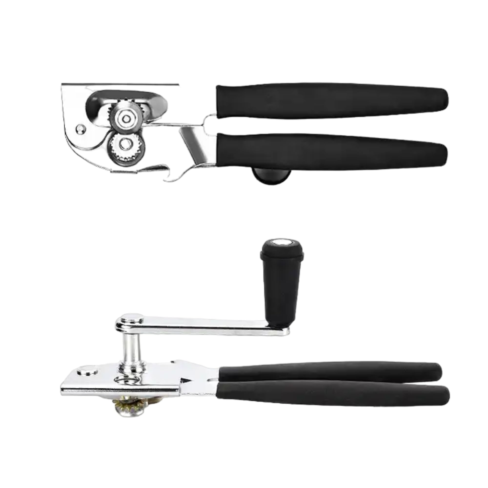 Blue Bayt Commercial Can Opener Heavy Duty - Easy to Use with Comfortable Easy Crank Handle - Swing Grip Design - Hand Can Opener Manual - Ergonomic Design - Includes Built in Bottle Opener