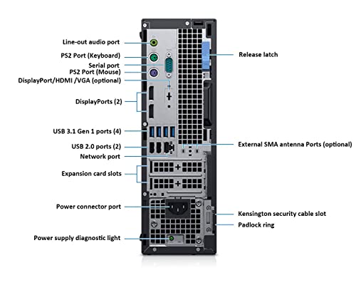 Dell OptiPlex 7070 SFF Desktop Computer PC, Intel 8 Core i7-9700 3.0GHz up to 4.70GHz,32GB DDR4 Ram New 1TB NVMe M.2 SSD,AX210 Built-in WiFi 6E,Windows 11 Pro, Wireless Keyboard & Mouse(Renewed)