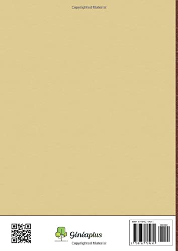 My genealogy - 14 generations - 16383 ancestors: Book to complete, 695 pages, 1 page per ancestor up to the 9th generation, 168 extension pages, Large Format