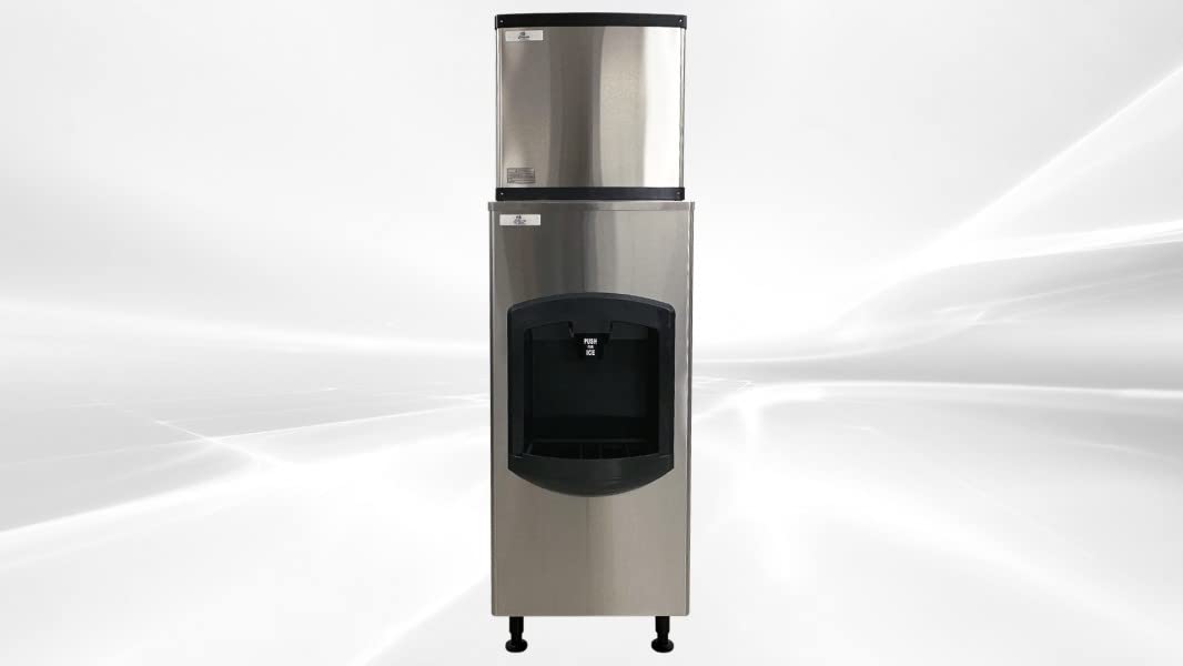 Commercial Ice Maker Hotel Ice Maker with Large Dispenser- 350 lb/per Day NSF Certified HD-130B