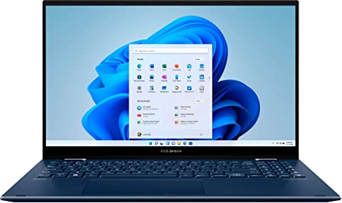 Best Notebooks Zenbook Pro 15 Flip Q539ZD 15.6-inch OLED 2-in-1 Touch Screen 12th Gen i7-12700H Intel Arc A370M Graphics, 4GB GDDR6 Window Hello Active Stylus (1TB SSD|16GB RAM|11 Home), Azurite Blue