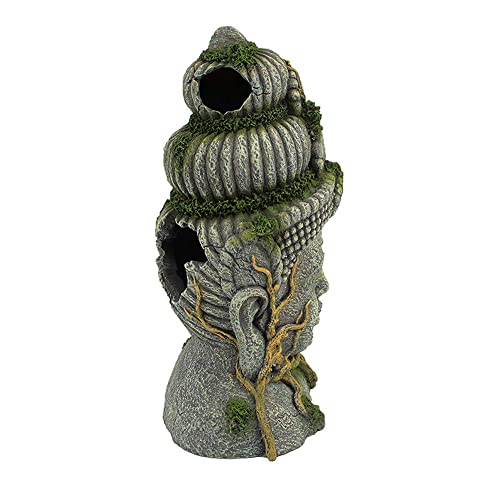 Sunyiny Aquarium Decorations Head Sculpture Aquarium Decor Ornament Large Fish Tank Decorations for 20 30 Gallon Aquarium