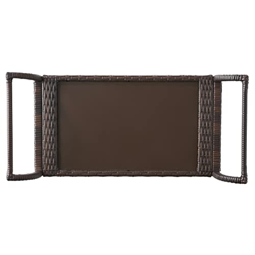 Christopher Knight Home Corona Outdoor Wicker Bar Table Cart, Multibrown