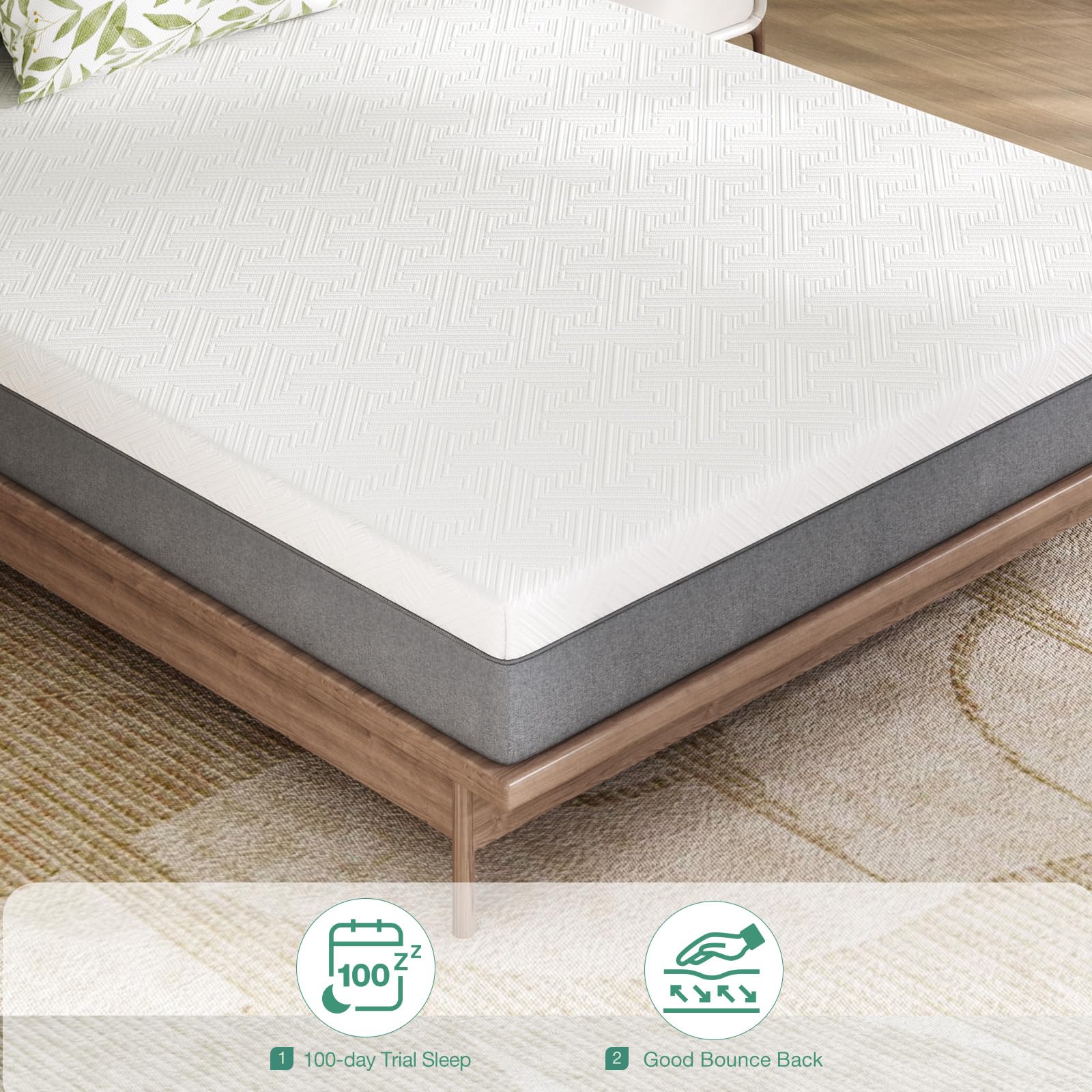 Novilla Queen Mattress, 6-Inch Gel Memory Foam Mattress for Cool Sleep & Pressure Relief,Medium Firm Queen Size Mattress in a Box, Bliss