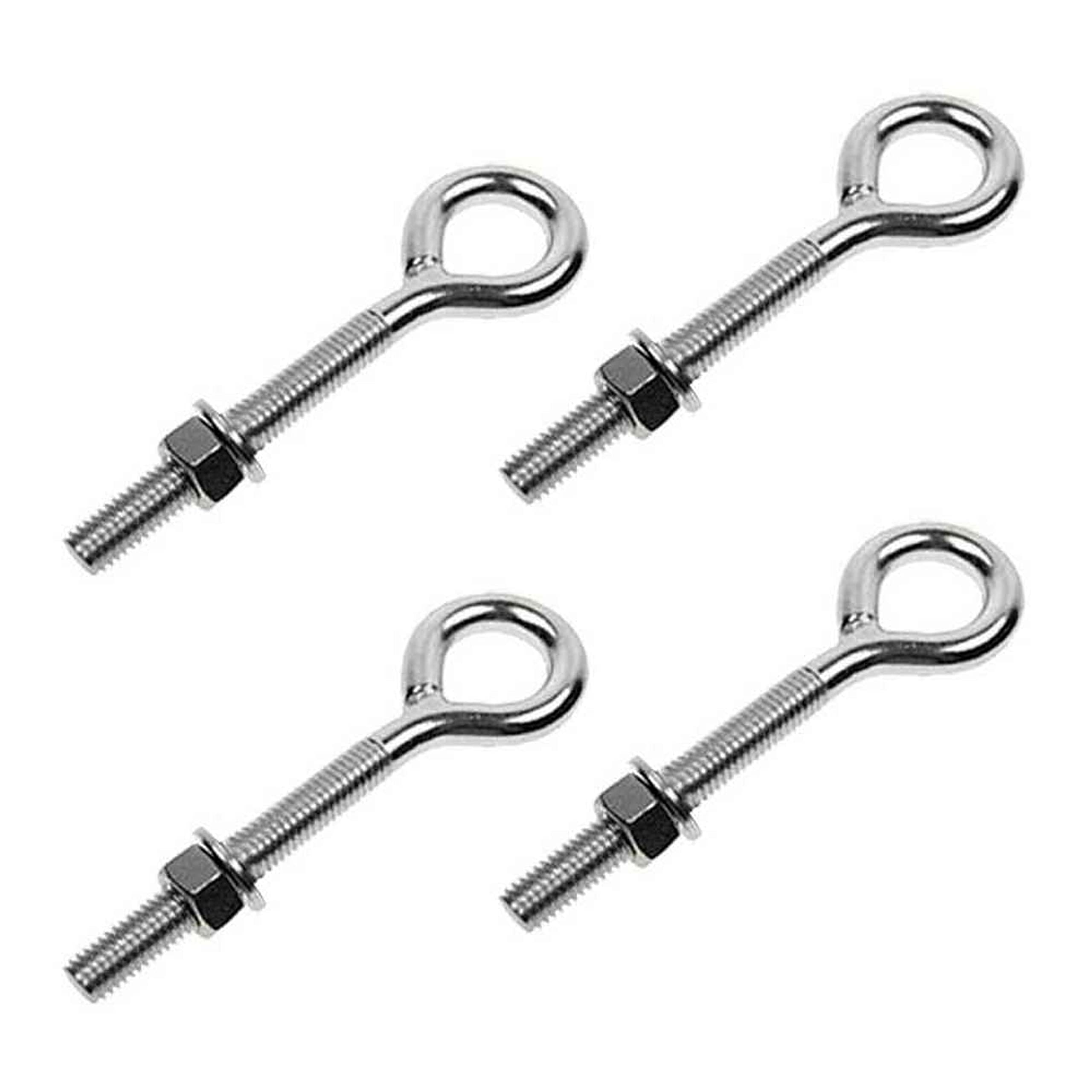 US Cargo Control 3/8" x 6" Stainless Steel Type 316 Welded Eye Bolt - 4 Pack