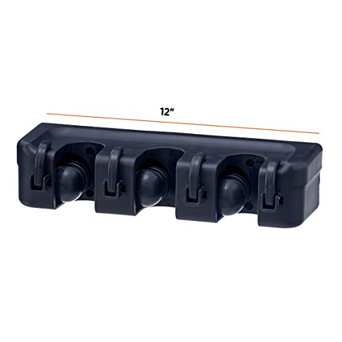 Superio Mop & Broom organizer 3-Slots (Black)