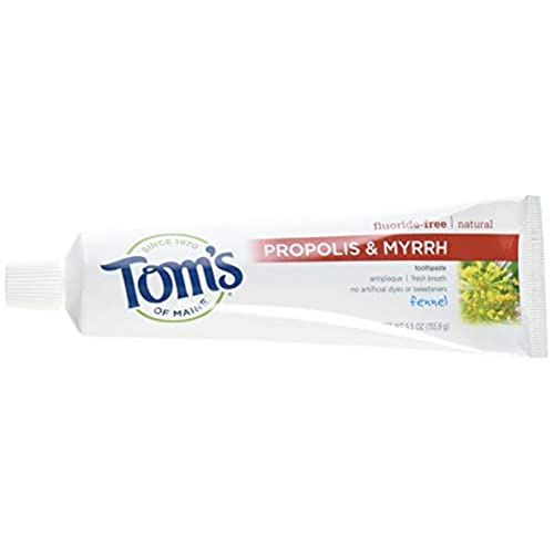 Toms of Maine Toothpaste Fennel Propolis Myrrh,5.5 Ounce (Pack of 4)