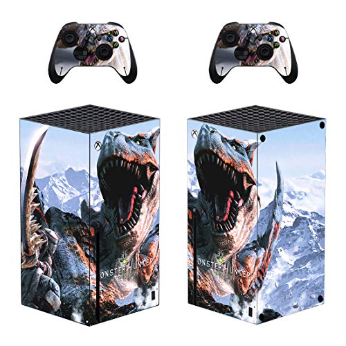 FELIPE SEIJI KUBA Protective Vinyl Skin Decal Cover for Xbox Series X Console Wrap Sticker Skins with Two Free Wireless Controller Decals Ice Born
