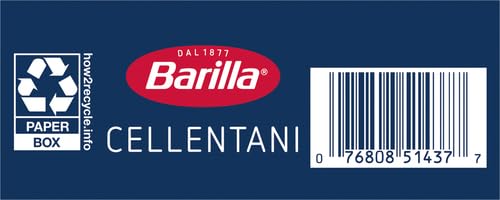 Barilla Cellentani Pasta, 16 oz. Box - Non-GMO Pasta Made with Durum Wheat Semolina - Kosher Certified Pasta