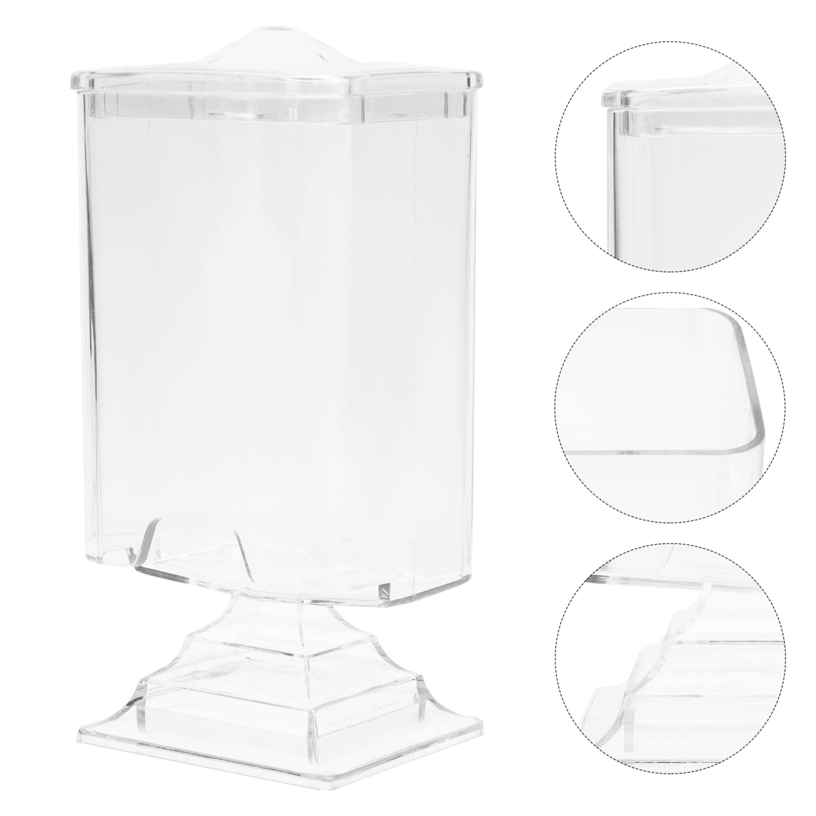 Box Cotton Storage Box Cotton Pads Organizer Nail Art Cotton Organizer Storage Holder Cotton Pad Holder Cotton Pads Container Manicure Tool Holder Clear Storage Container