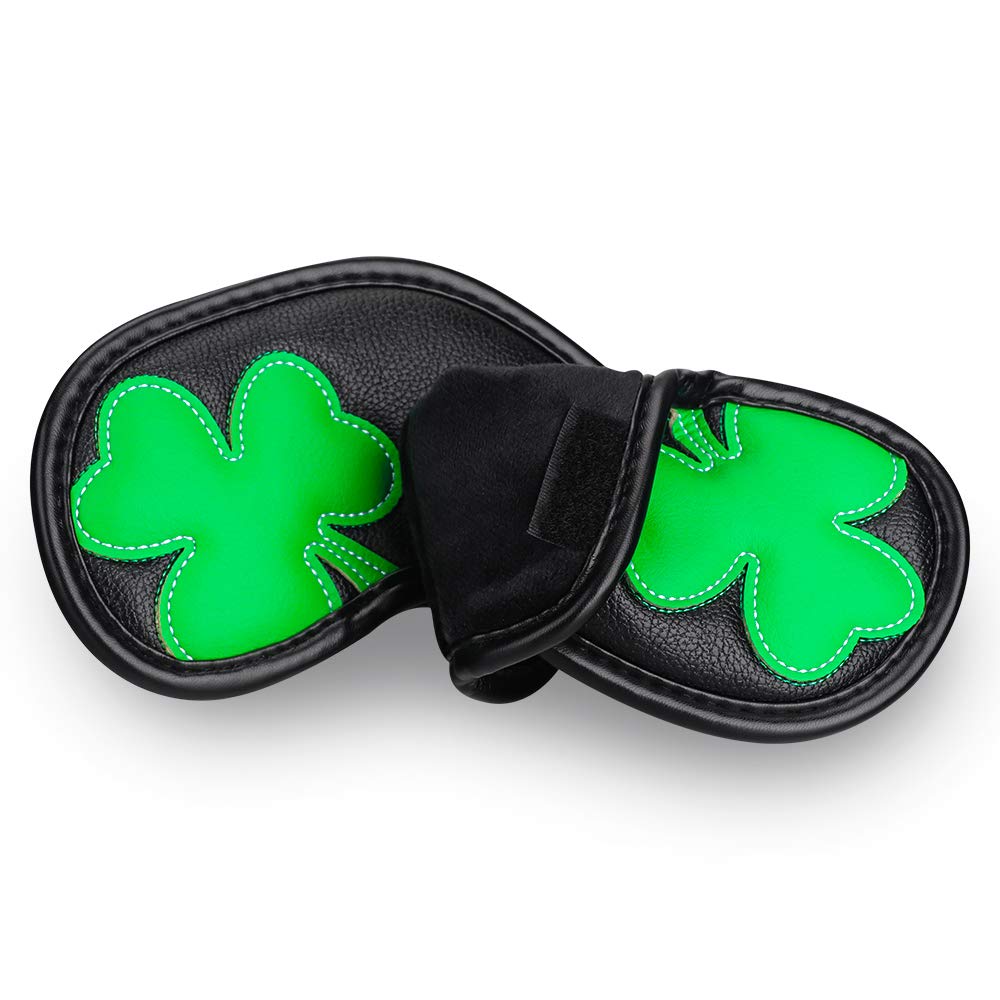 Big Teeth Golf Iron Covers Iron Head Covers Golf Club Head Covers Iron Covers for Golf Clubs 10pcs/Set Iron Covers Golf Head Covers Black Classic Lucky Clover Fits Taylormade SIM Calloway Rogue X