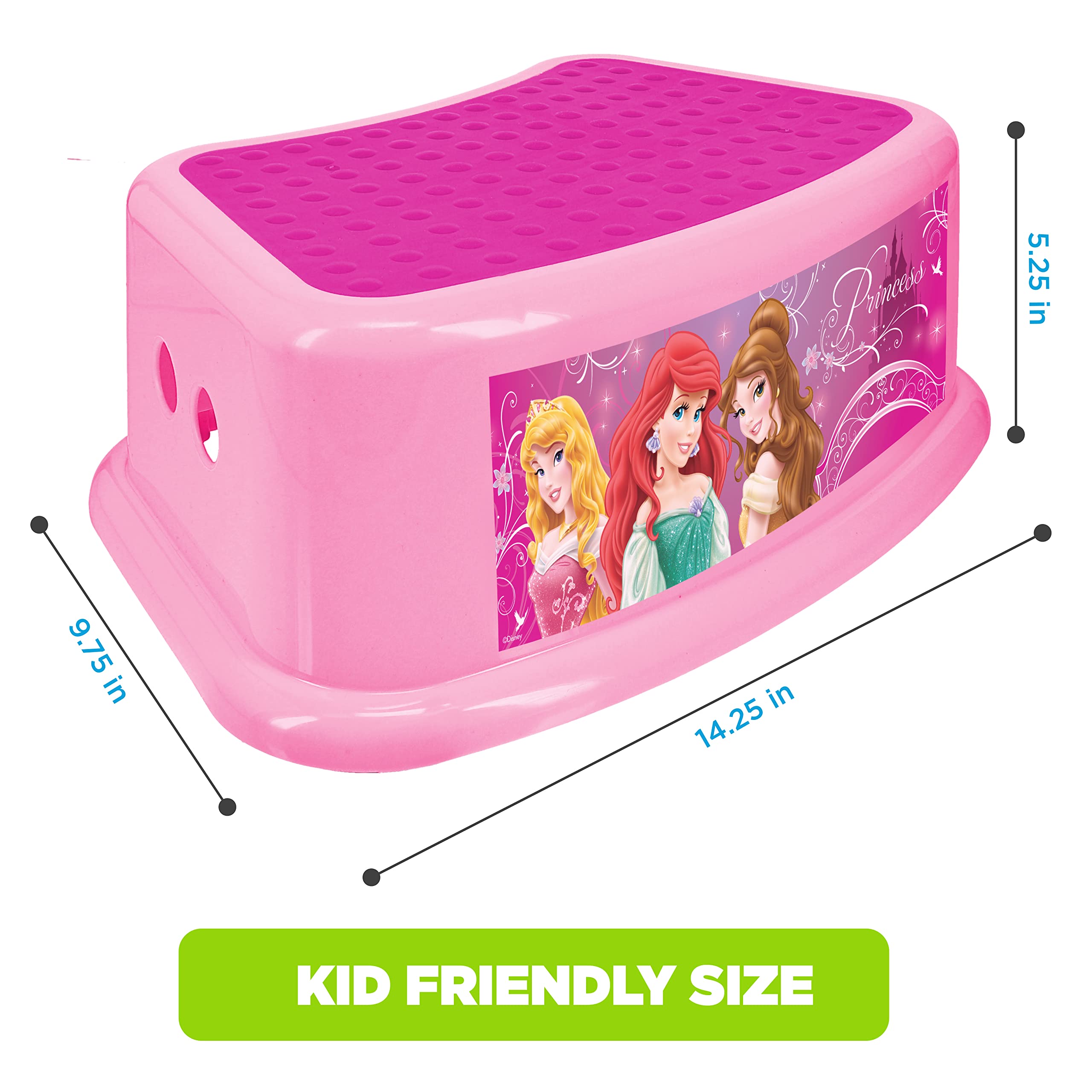 Disney Princess 2 Pc Essential Potty Training Set - Potty Training Seat, Step Stool for Kids