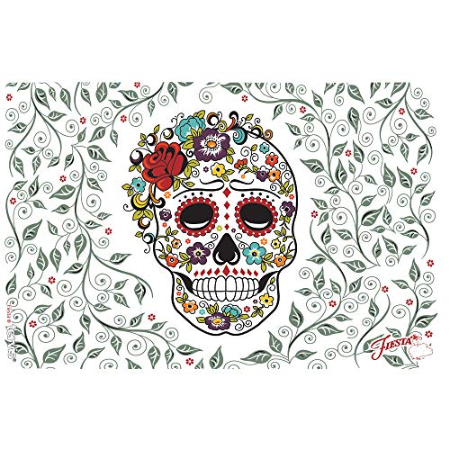 Tervis Made in USA Double Walled Fiesta Insulated Tumbler Cup Keeps Drinks Cold & Hot, 16oz, Skull and Flowers
