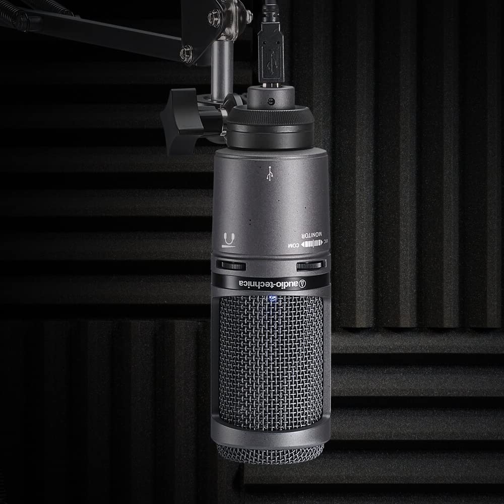 Audio-Technica AT2020USB+ Cardioid Condenser USB Microphone, Black
