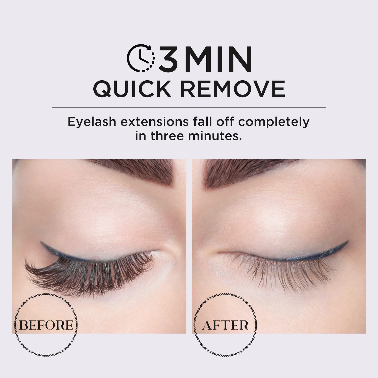 BEYELIAN Lash Extensions Remover, 0.51 Fl Oz/15ml Lash Remover for Lash Extensions Professional Gel Remover 60 Sec Dissolution Time for Individual Lash Extensions Adhesive (15ml)